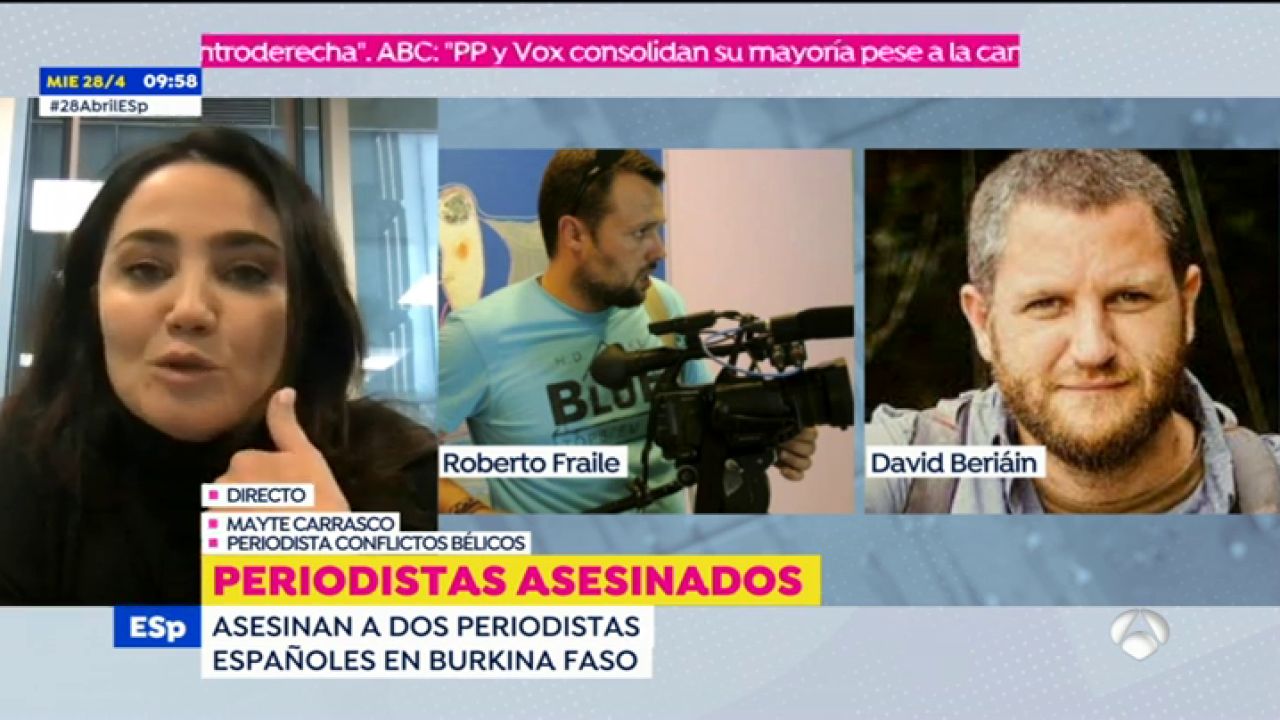 Mayte Carrasco, reportera de guerra, recuerda a sus dos compañeros ...
