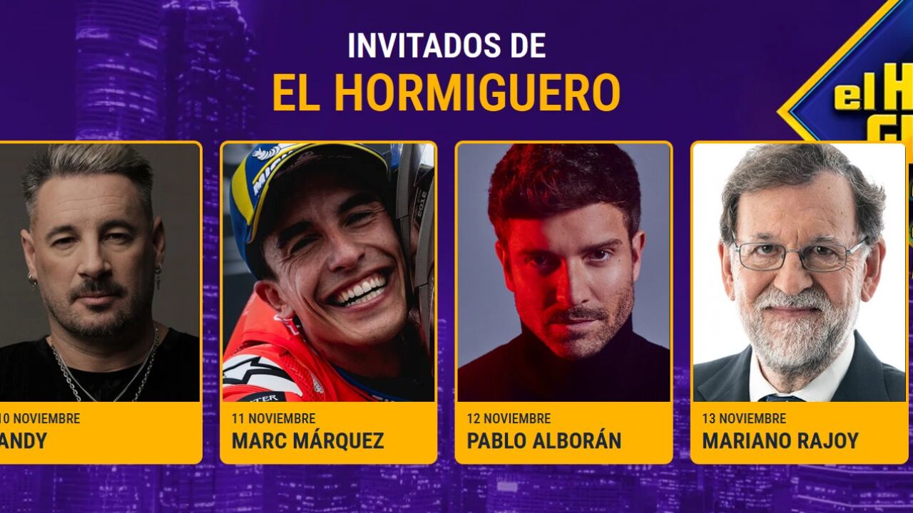 Pablo Alborán, Marc Márquez, Andy y Mariano Rajoy en 'El Hormiguero' | ANTENA 3 INTERNACIONAL
